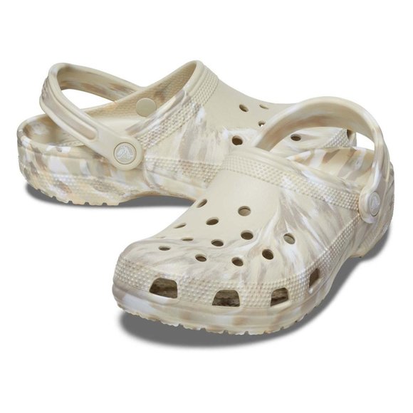 CROCS | Shoes | Crocs Mens Classic Marbled Clog Bone Multi 268672y3 ...